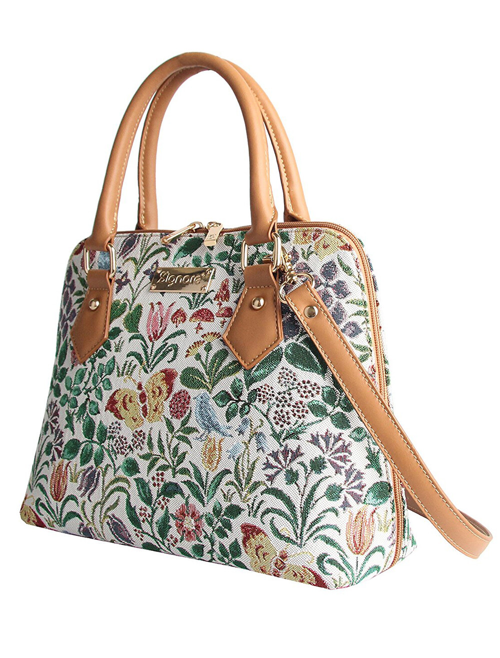 Signare Tapestry Spring Flower Convertible Bag Top-Handle Shoulder Bag ...