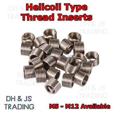 Helicoil Type Thread Inserts - M5 M6 M8 M10 M12 Thread Repair Tap & Die ...