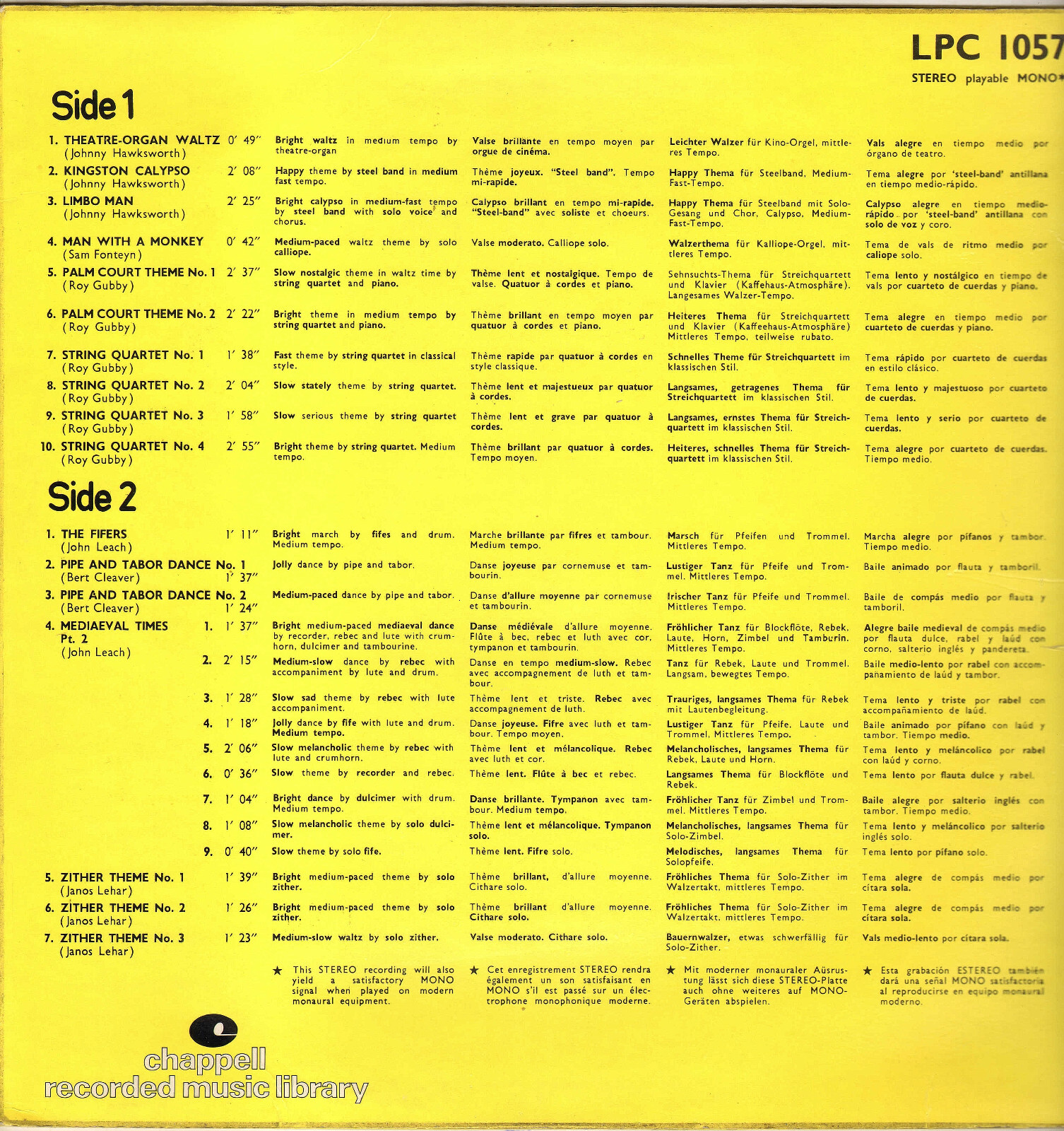 OLE JENSEN "AND HIS MUSIC" LIBRARY POP CLASSIC LP 1973 CHAPPELL LPC ...