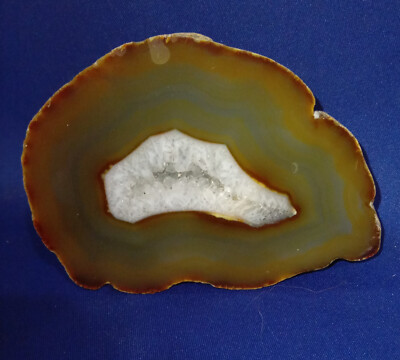 Large halved geode with one polished side and one natural. 11W x 8H x ...