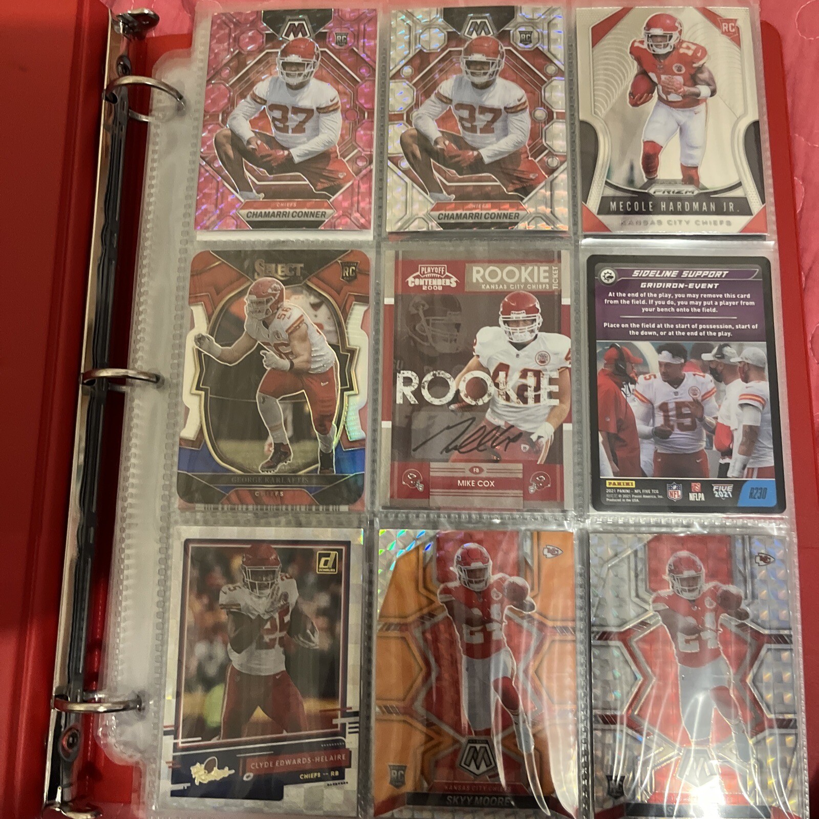 Binder Of Sports Cards All Kc Chiefs Cards Rc Inserts 250+ Cards🔥📈 ...