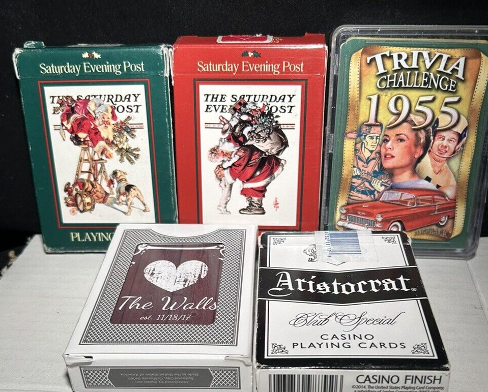 Lot of 5 Decks of Playing Cards All Sorted by Suit In Order | eBay