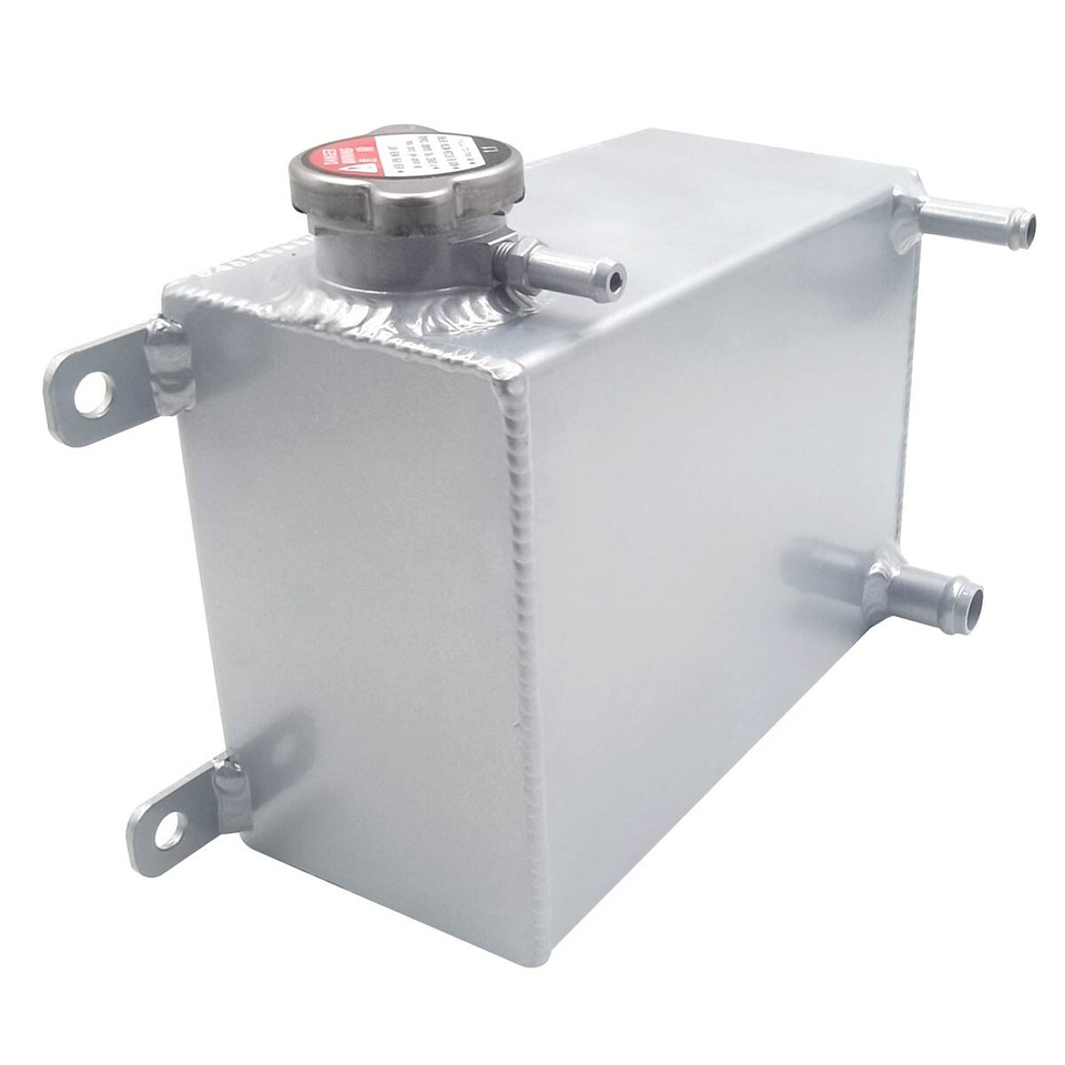 2L Universal Aluminum Radiator Coolant Overflow Reservoir Header Tank ...
