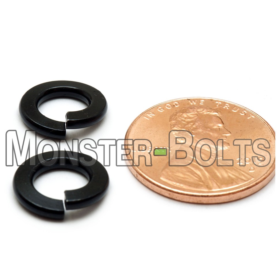 Metric Steel Split Lock Washers w Black Ox DIN 127B - M2 M2.5 M3 M4 M5 ...