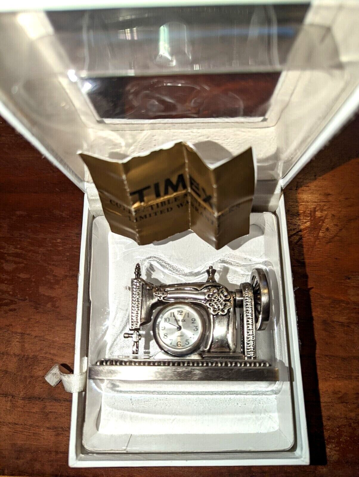 TIMEX sewing machine mini clock Open box Never used | eBay