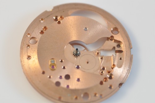 omega watch movement part 550-1000 mainplate & incabloc 550-1346 for ...