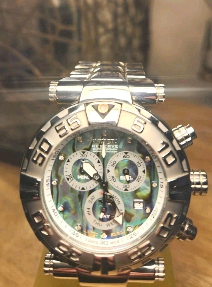 Invicta Subaqua Abalone/Diamond Accents Dial Watch Model 19928 Ltd ...