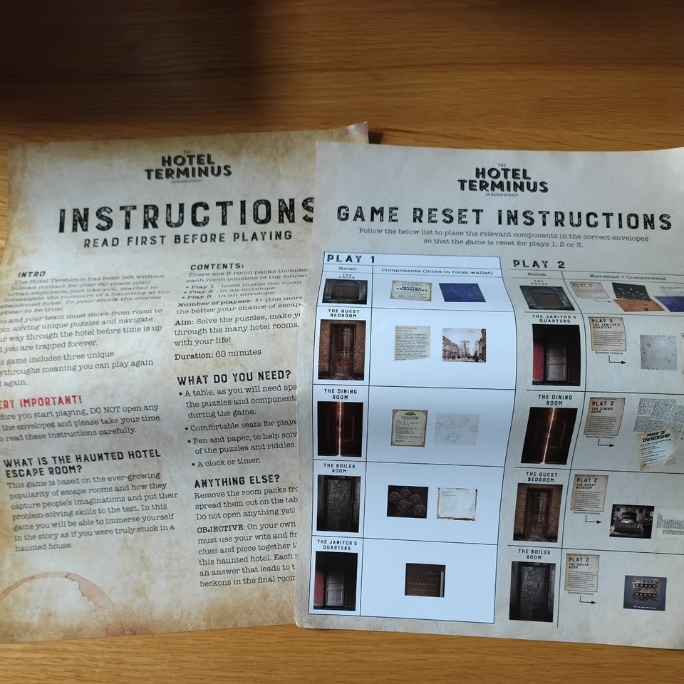 Escape From The Haunted Hotel - An Escape Room Game - The Games Room ...