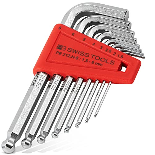 PB Swiss Tools Allen Key Set PB 212.H-8 | 100% Swiss Made | 8-Piece Hex ...