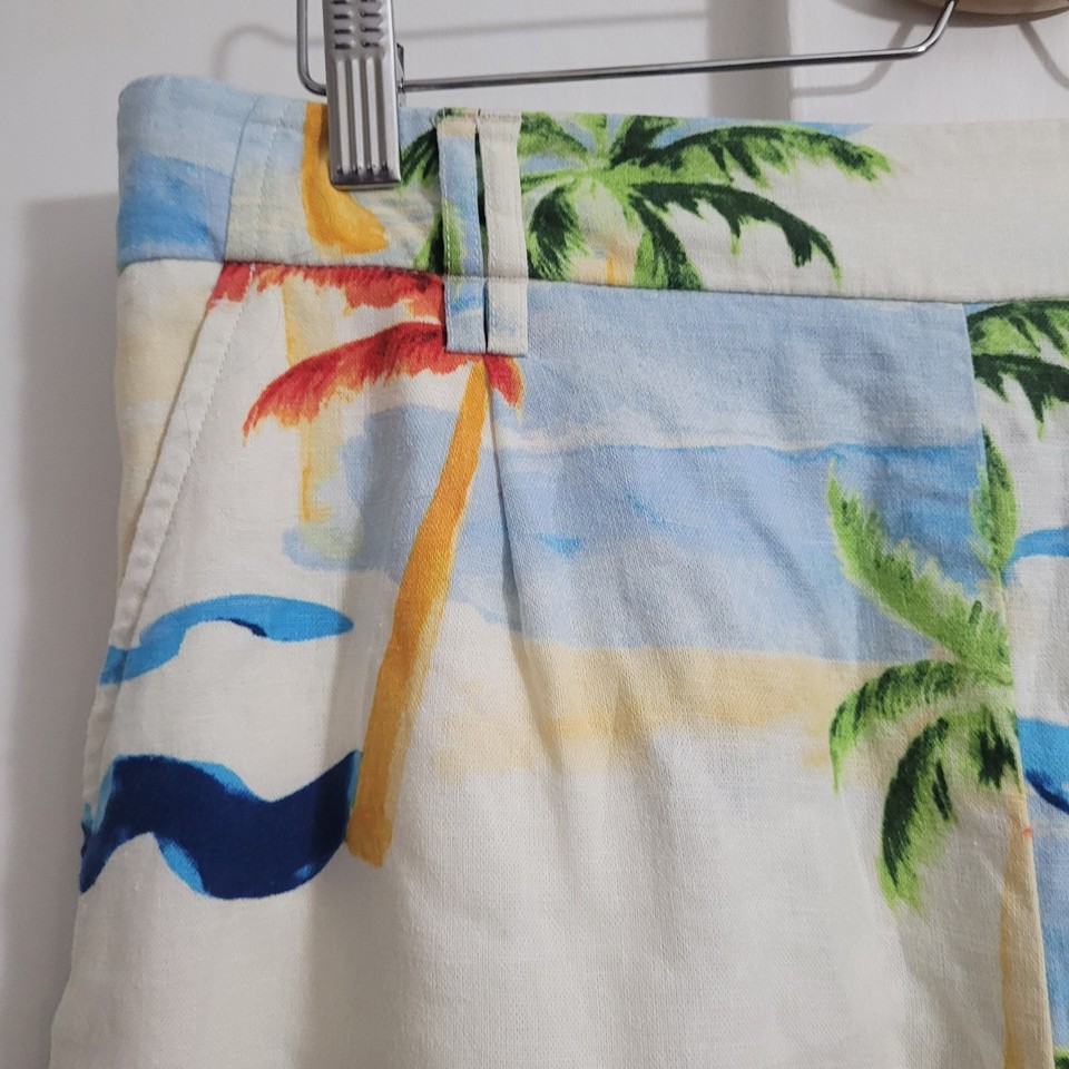 Hilary Radley Women's Summer Shorts size L large linen viscose pockets ...