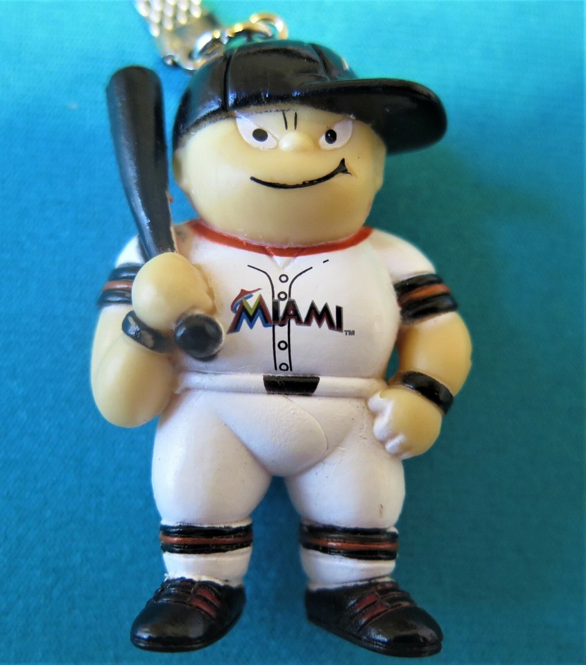 FOUR (4) MIAMI MARLINS PLASTIC, BASEBALL PLAYER KEY CHAINS FROM RICO ...