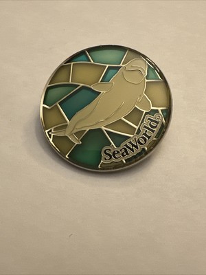 Seaworld Pin Stained Glass Beluga Whale | eBay