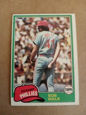 1981 Topps Philadelphia Phillies Baseball Card #494 Bob Walk Rookie | eBay