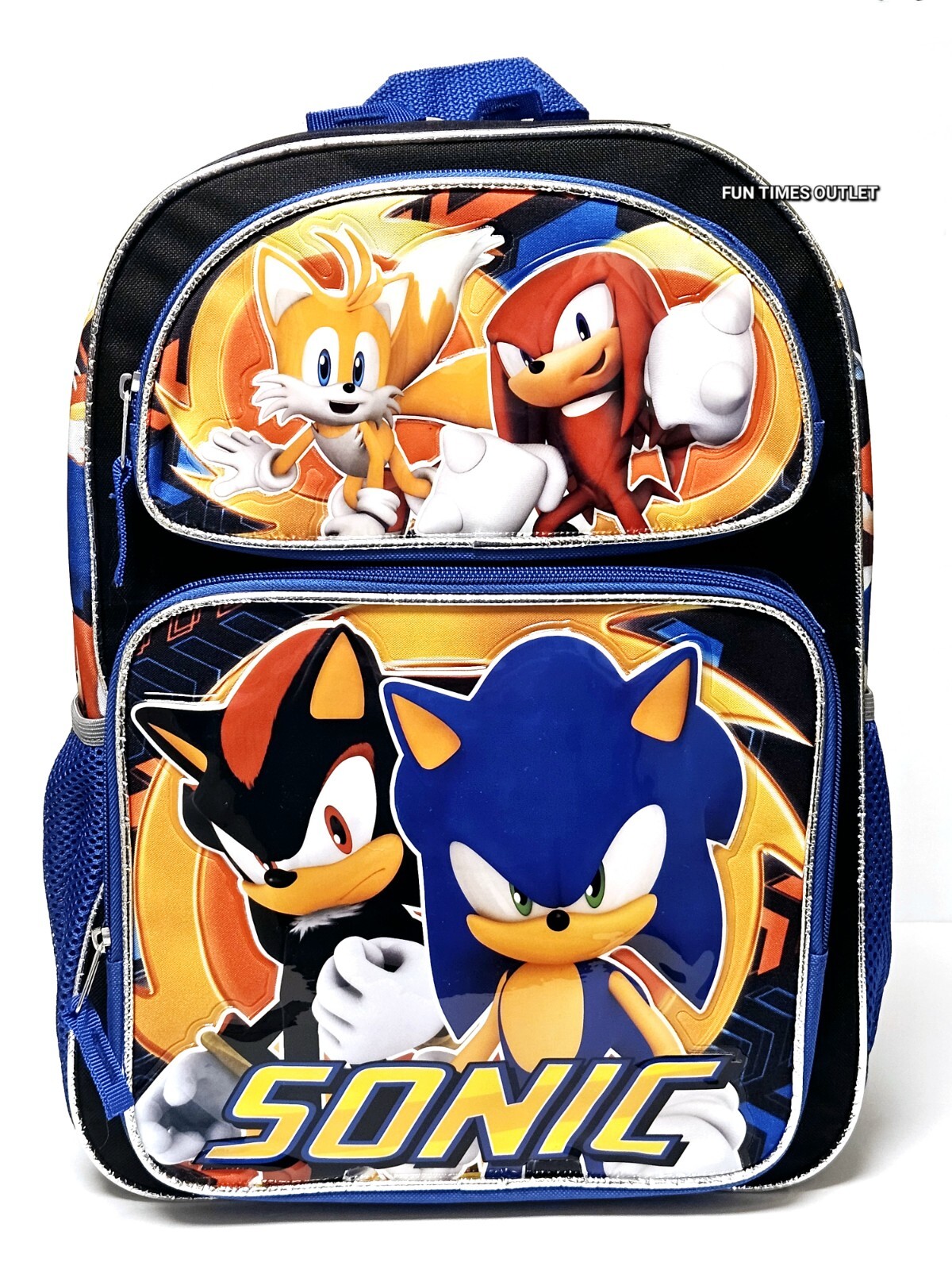 Sonic The Hedgehog Large 16" School Backpack Tails Shadow Knuckles ...