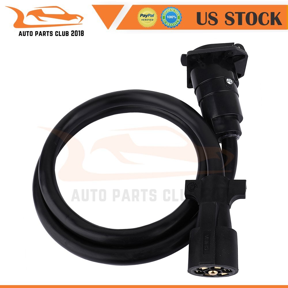 RV Extensione Cord 7-Way Trailer Extension Cord Wire 4 Ft - 7 Pin ...