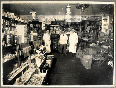 ANTIQUE PHOTOGRAPH-EARLY 1900'S GROCERY STORE-CLASSIC BRAND NAME ...