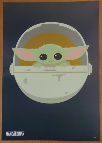 Baby Yoda The Child Grogu floating in a Pod Comic Star Wars Poster by ...