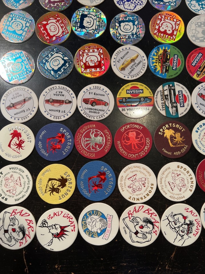 HUGE HAWAIIAN POGS MILKCAPS LOT(2) Sportsnut Slam-X Pogpals Taj Bad Boy ...