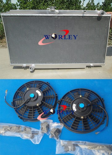 Aluminum Radiator for Nissan Patrol Y61 GU 4.2L Diesel & Turbo TD42 + 2 ...