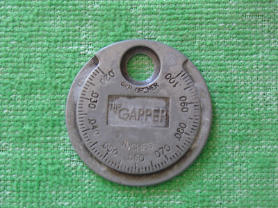 VINTAGE THE GAPPER SPARK PLUG GAP TOOL TAPER GAP GAUGE MADE IN USA | eBay