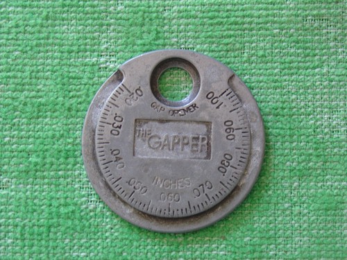 VINTAGE THE GAPPER SPARK PLUG GAP TOOL TAPER GAP GAUGE MADE IN USA | eBay