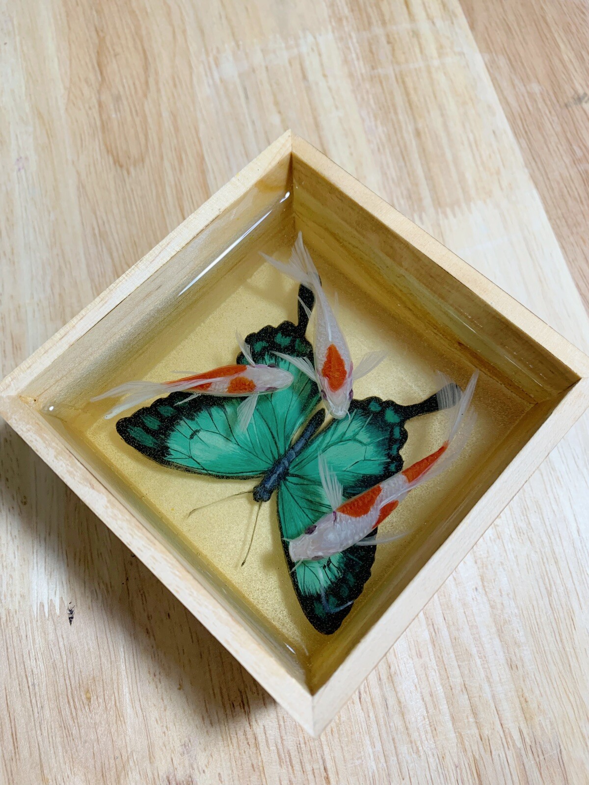 Hand Painting Resin Fish Art, Under The Water. 3D Art, Size: 4” X 2” | eBay