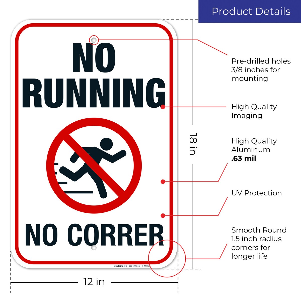 No Running Sign In Class