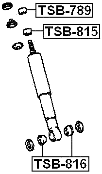 TSB-816 Febest REAR SHOCK ABSORBER BUSHING 90385-19006, 552819, 8510241 ...