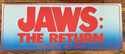 JAWS THE RETURN CAST & CREW PROP WINDOW PARKING PASS SIGN VEHICLE ...