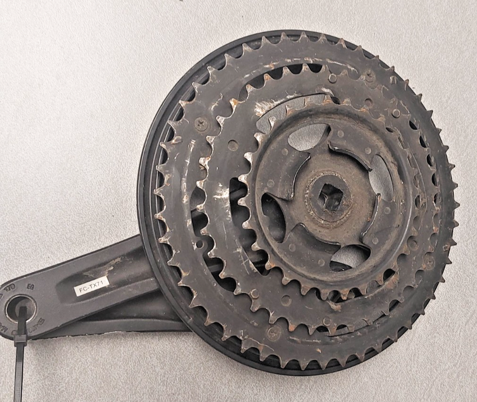 Shimano Triple Crankset Black FC-TX71 170mm 48/38/28T MTB Gravel Fast ...