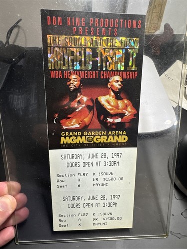 Mike Tyson VS Evander Holyfield II Full Ticket 1997 Bite Fight Will ...