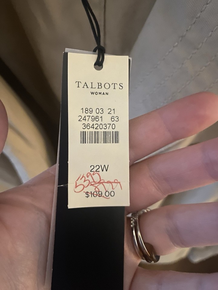 Talbots Woven Soft Canvas Utility Style Blazer Tan Grace Fit 22W NWT | eBay