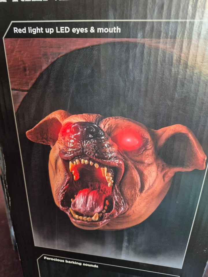 Spirit Halloween Man's Possessed Friend Dog Animatronic Animated Prop ...