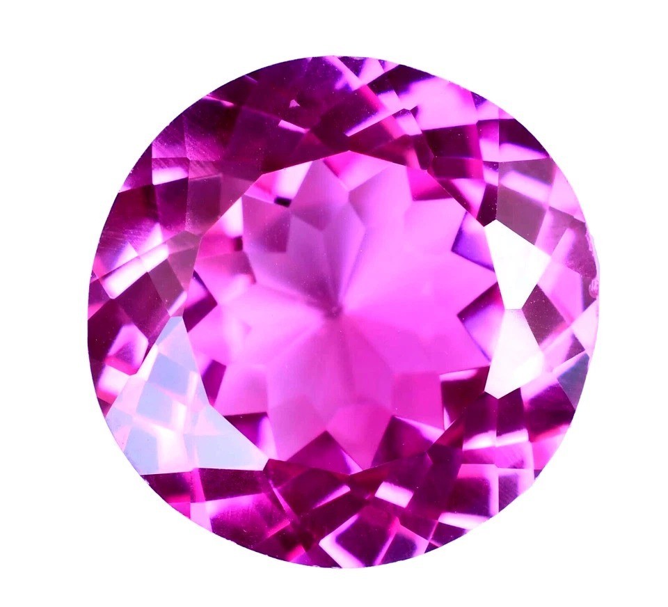 70 Ct Natural Mogok Pink Ruby FLAWLESS Certified Round Cut GIGANTIC ...