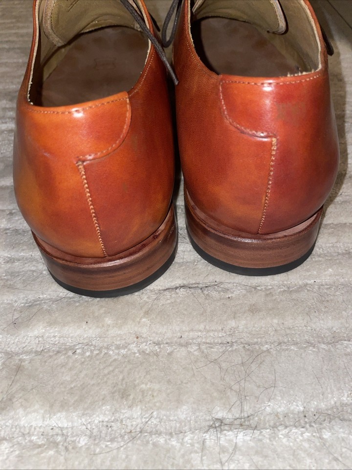 Meermin Mallorca Men 12 Oxford Cap Toe Brown Pebble Grain Goodyear Welt ...