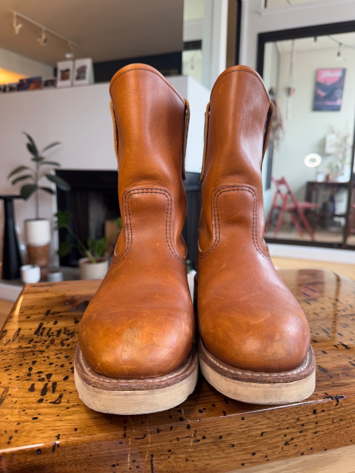 RED WING 866 PECOS Pull On Leather Work Boots Mens 7 | eBay