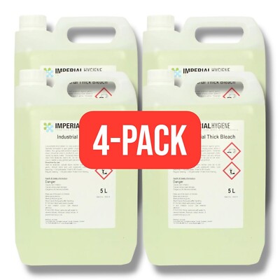 Industrial Thick Bleach, Professional Grade, 4 Pack (4x5L) | eBay UK