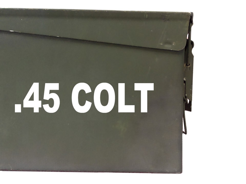 FGD 45 COLT Ammo Box (DECALS) Two 6.50" x 1.5" One 3.25"x0.75" NO BOX ...