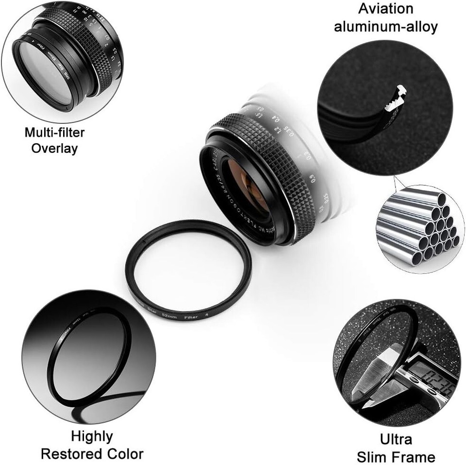 Sedremm Compatible with 72mm Star Filter 3 Pieces Starburst Lens Filter ...