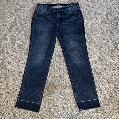 NYDJ Sherri Slim Dark Wash Stretch Denim Jeans 6 Womens (29x27) | eBay