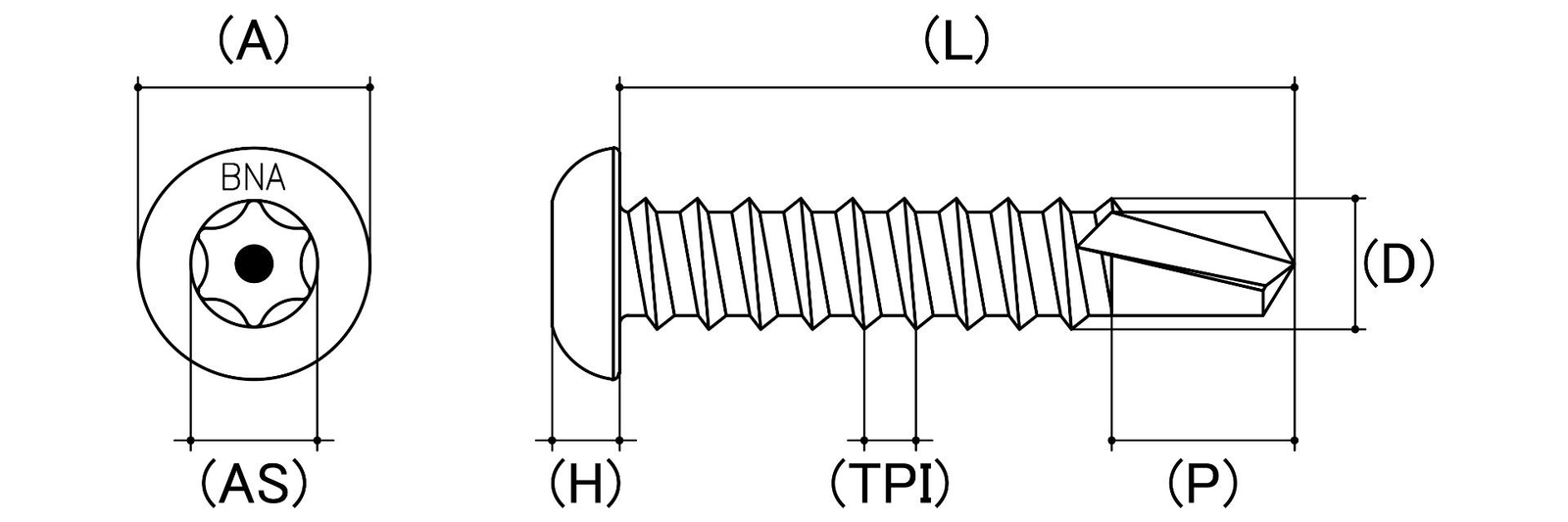 10g-16 x 25mm Pan Post Torx T25 Metal Self Drilling Security Screw ...