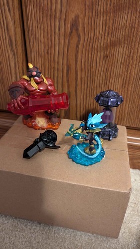 Skylanders lot of 4: Punk Shock, KA-BOOM, Kaos Trap and Magic Pyramid ...