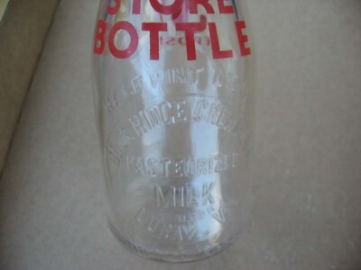 1/2 PINT 3 CENT DEPOSIT BLUE RIDGE CREAMERY LURAY VA VIRGINIA MILK ...