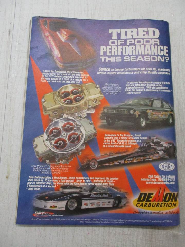 NATIONAL DRAGSTER MAGAZINE SEPTEMBER 29, 2000 NHRA KEYSTONE NATS CALI ...