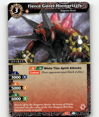 Battle Spirits Saga Fierce Gorer Horngrizzly Dawn of History BSS01-016 ...