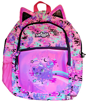 Smiggle Cat Girls Backpack With Laptop Pouch- NEW With Tags | eBay