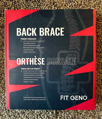 Fit Geno Back Brace for Men / Women Size XL Sciatica, Lumbar Pain | eBay