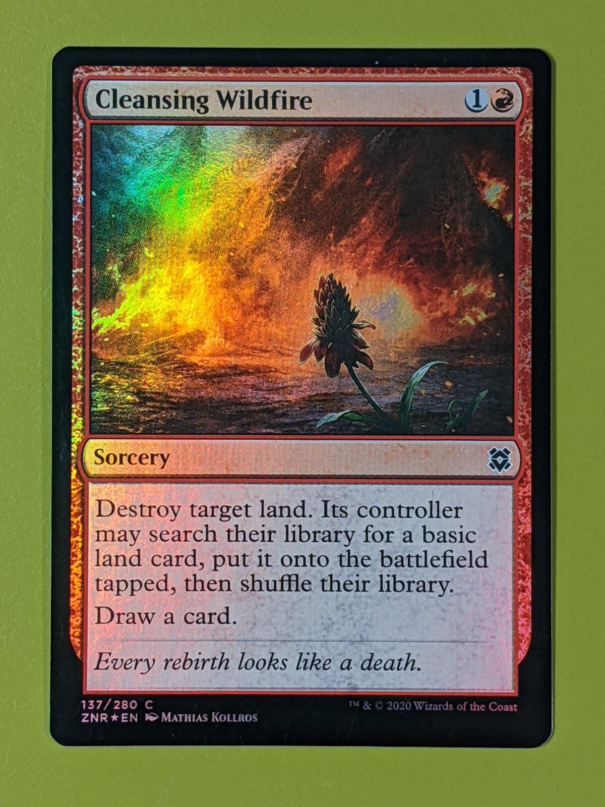 FOIL Cleansing Wildfire x1 Zendikar Rising 1x Magic the Gathering MTG ...