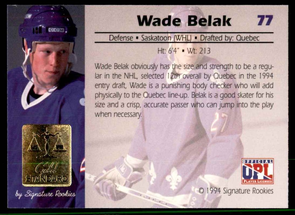 1994-95 Signature Rookies Wade Belak Hockey Cards #77 | eBay