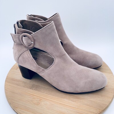 Earth Shoes Womens 10 Gray Suede Ankle Boots Zip | eBay